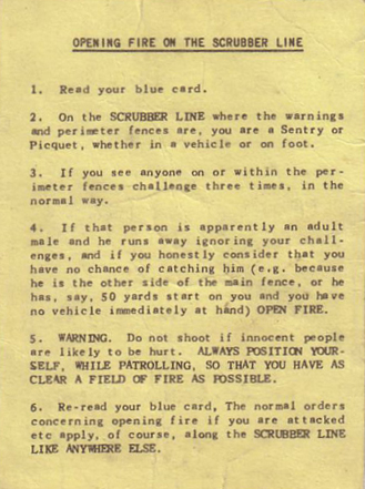 Opening fire on the scrubber line and instructions to individuals for ...