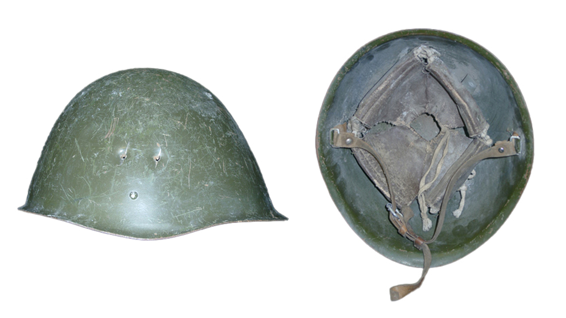 Soviet helmet left behind in Afghanistan after the Soviet withdrawal ...