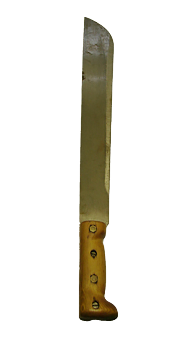 A standard issue machette and scabbard - Royal Anglian Regiment