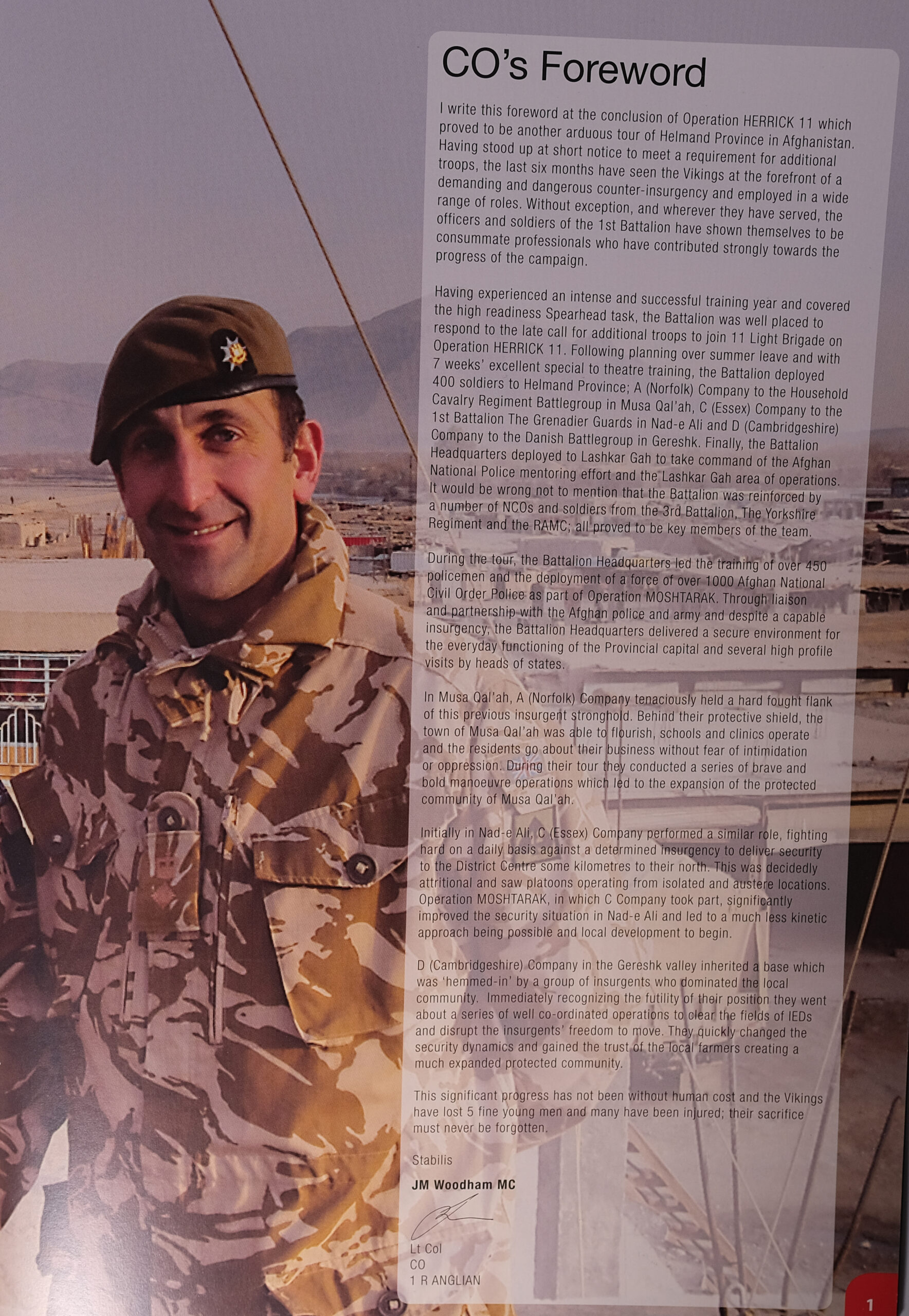 1st Battalion Royal Anglian Regiment Operations and commitments 2015 ...