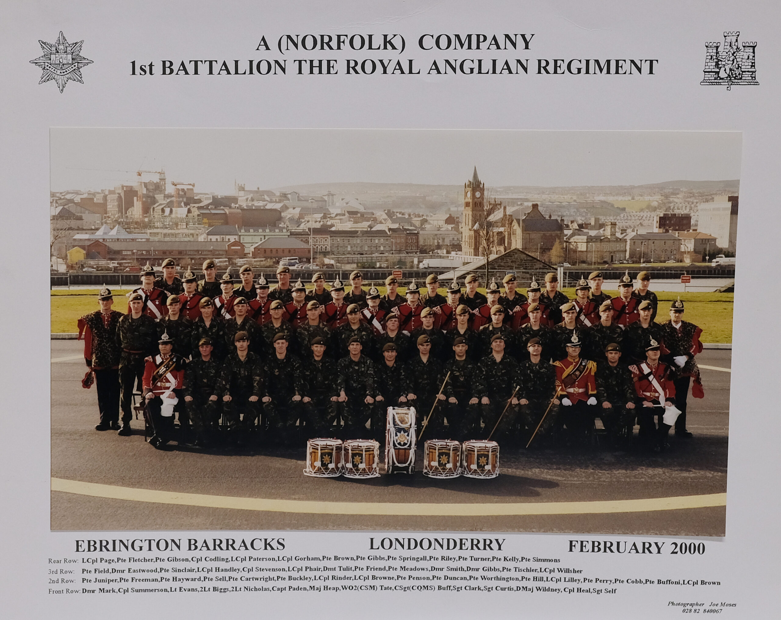 A (Norfolk) Company 1st Battalion Royal Anglian Regiment Londonderry ...