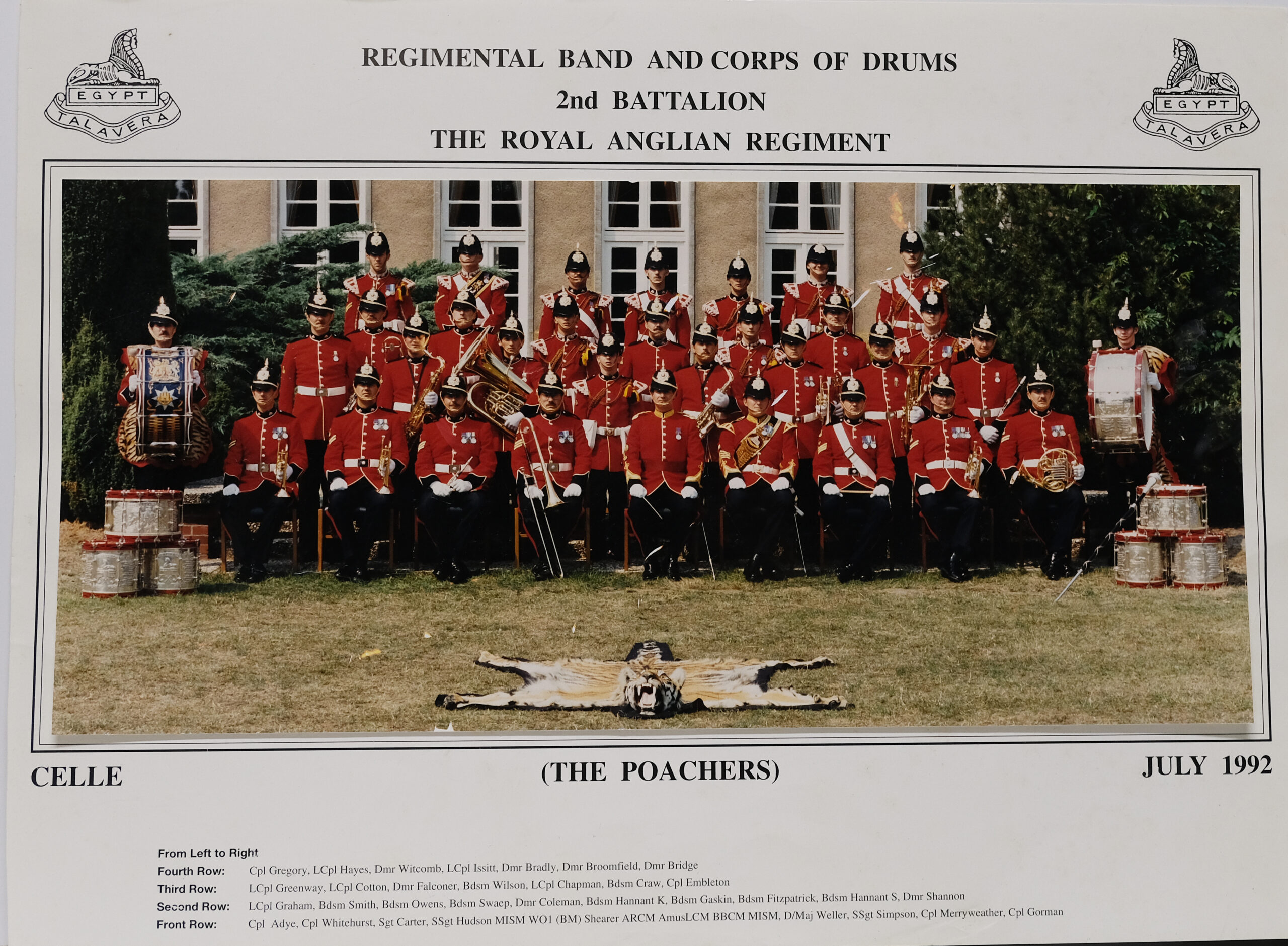 Regimental Band and Corps of Drums 2nd Battalion Royal Anglian Regiment July 1992 - Royal ...