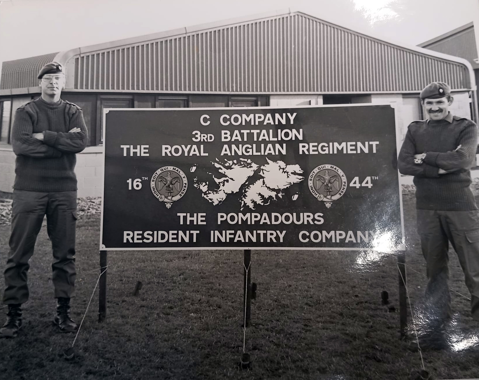 C Company The Royal Anglian Regiment (The Pompadours) mid 1980s sign ...