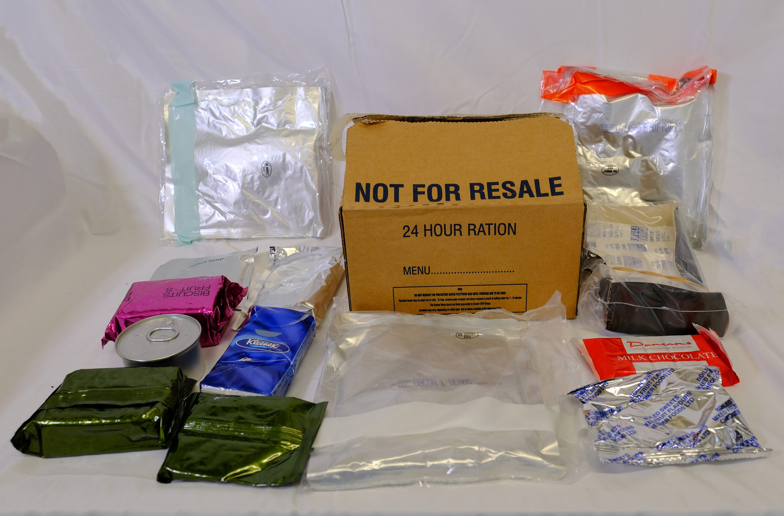 British Army 24 hour ration pack - Royal Anglian Regiment