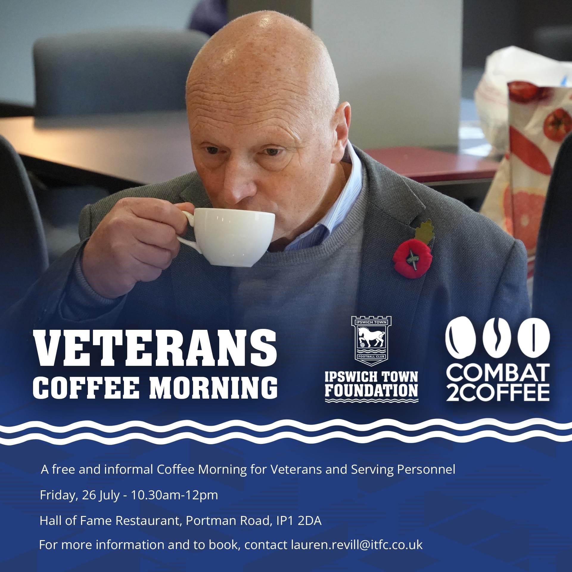Veterans Coffee Morning - Ipswich Town - Royal Anglian Regiment