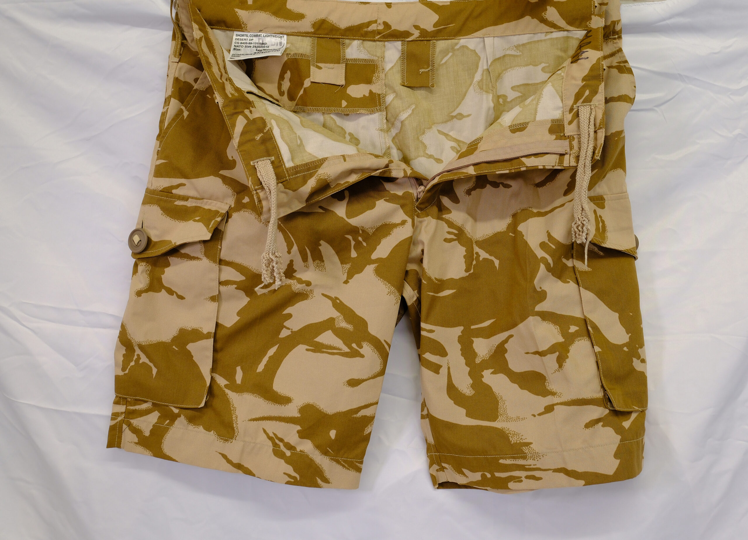 British Army Desert DPM Shorts from Gulf war - Royal Anglian Regiment
