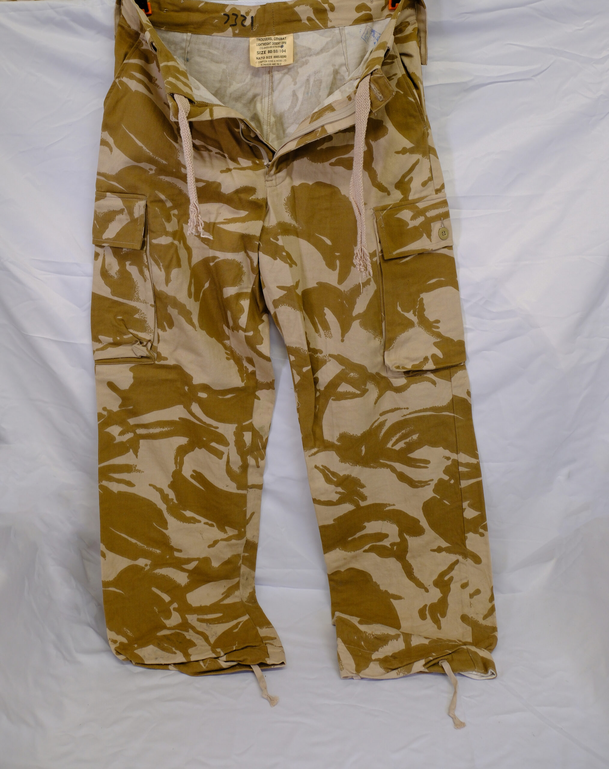 British Army Desert DPM Shorts from Gulf war - Royal Anglian Regiment