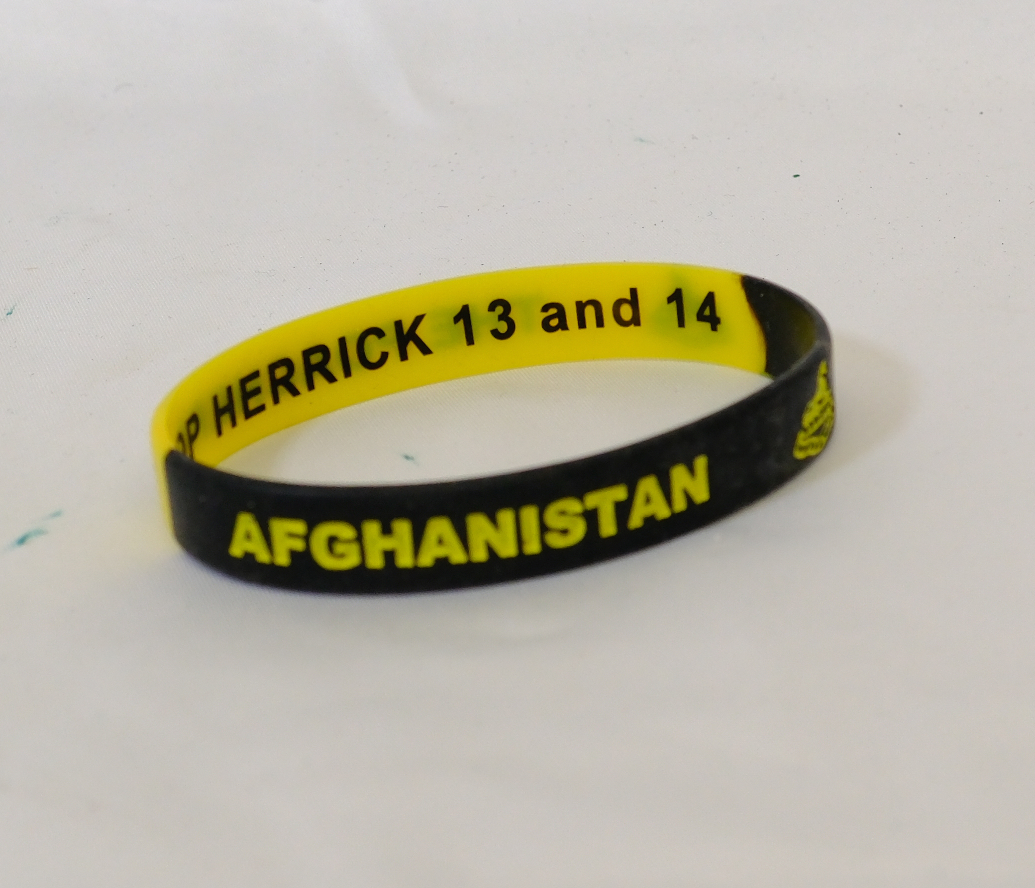 Afghanistan Operation Herrick 13 and 14 Wrist Band - Royal Anglian Regiment