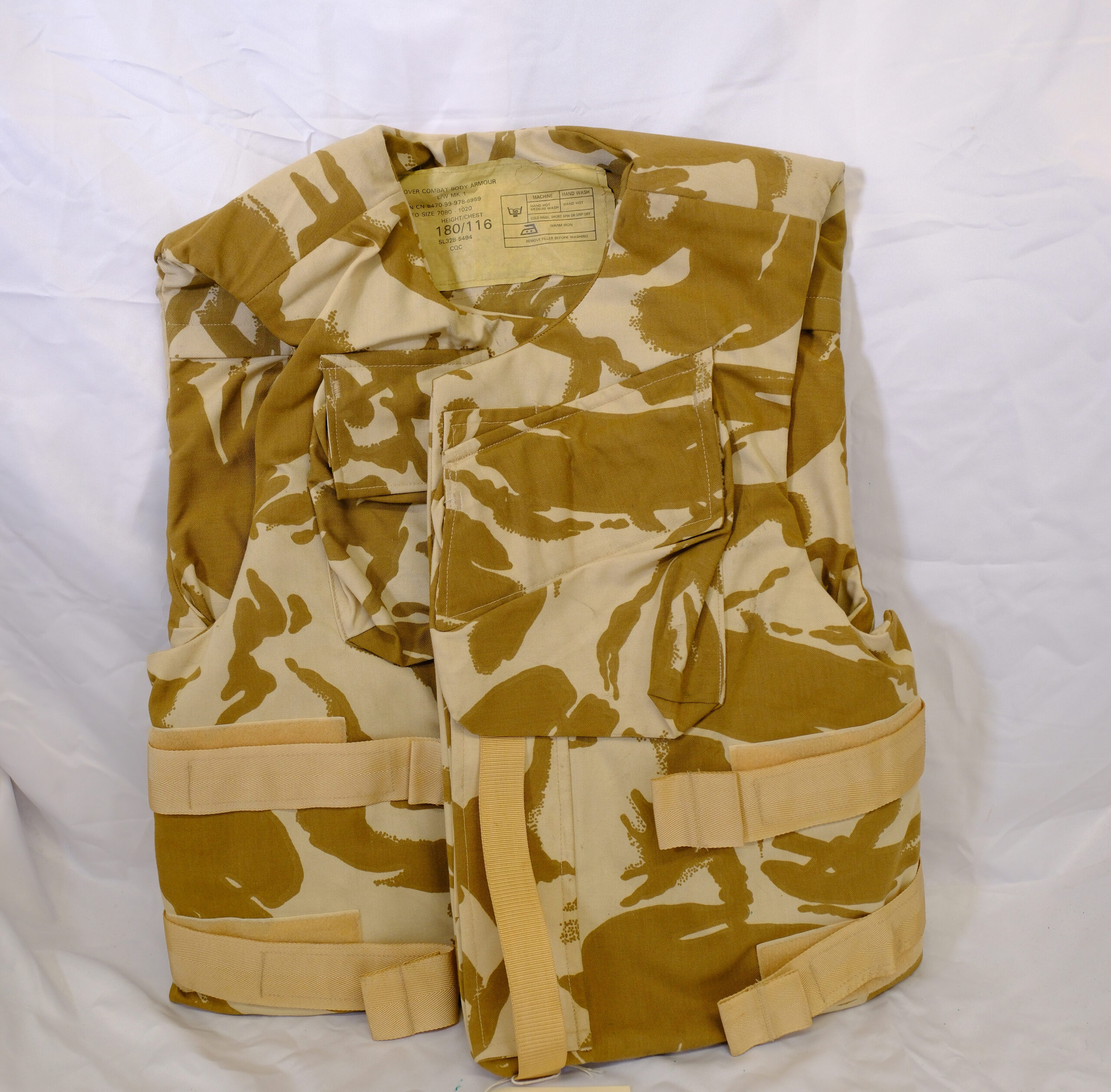 Military Issue Gulf War Desert Body Armour Cover - Royal Anglian Regiment