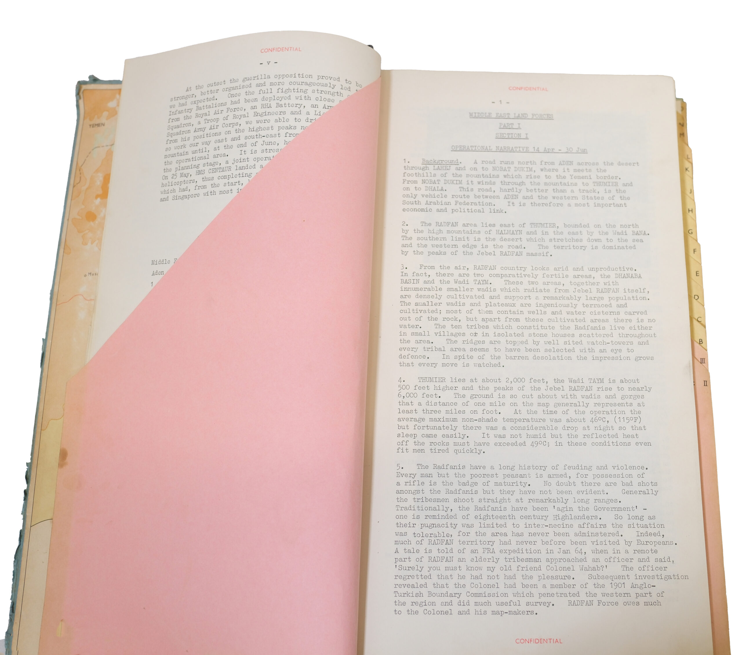 Operations in Radfan 1964 operations guide notes - Royal Anglian Regiment