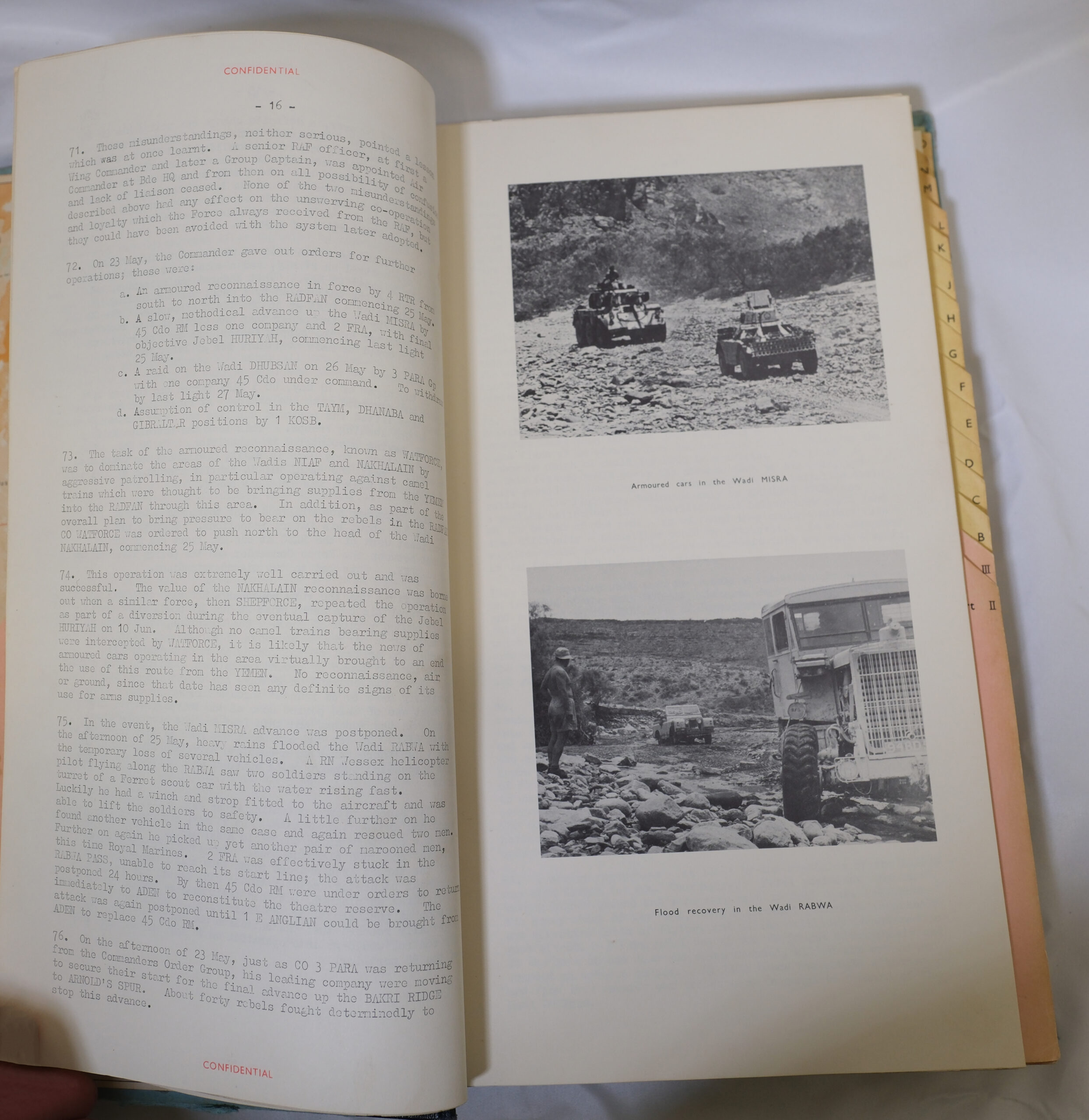 Operations in Radfan 1964 operations guide notes - Royal Anglian Regiment
