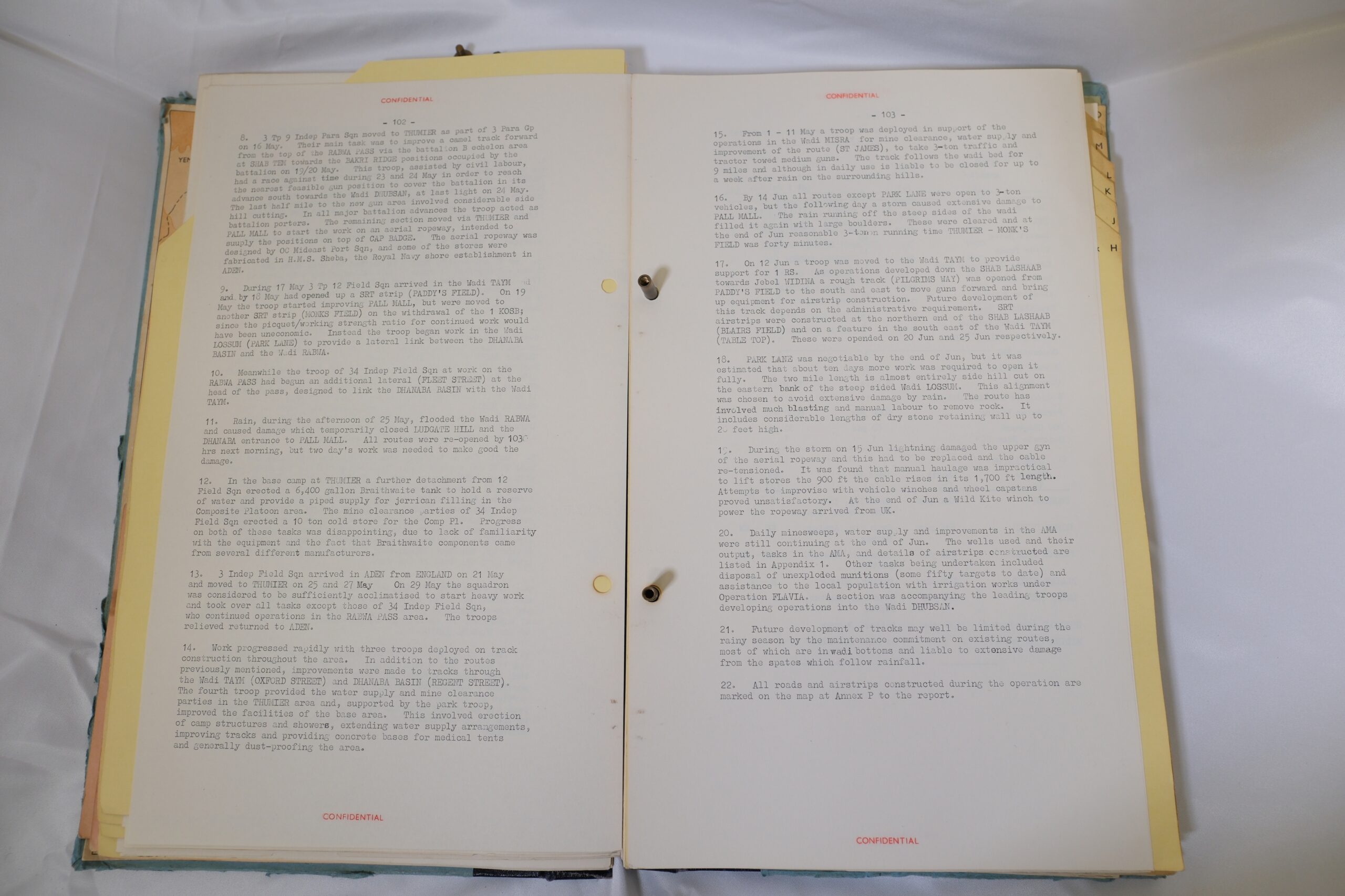 Operations in Radfan 1964 operations guide notes - Royal Anglian Regiment