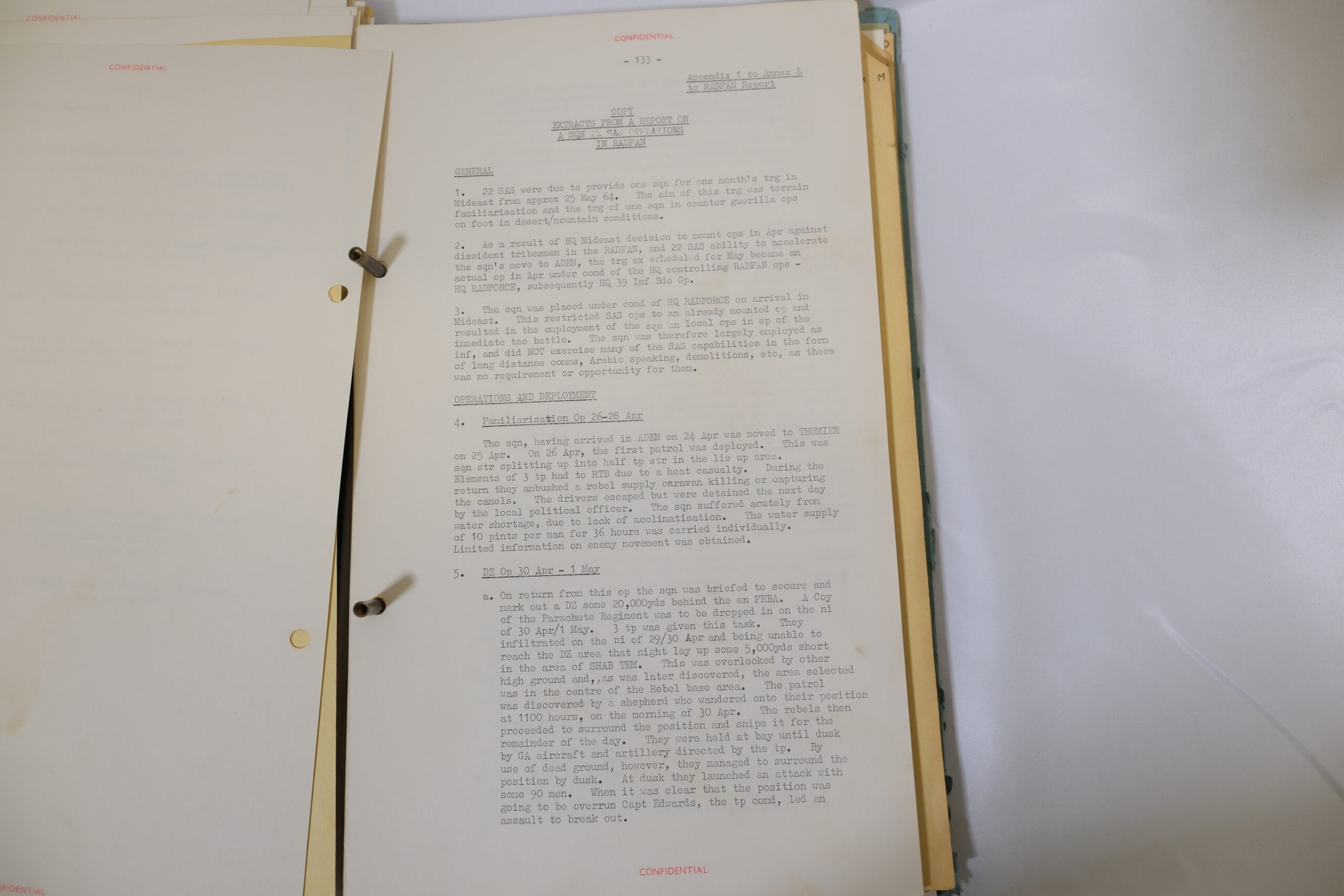Operations in Radfan 1964 operations guide notes - Royal Anglian Regiment