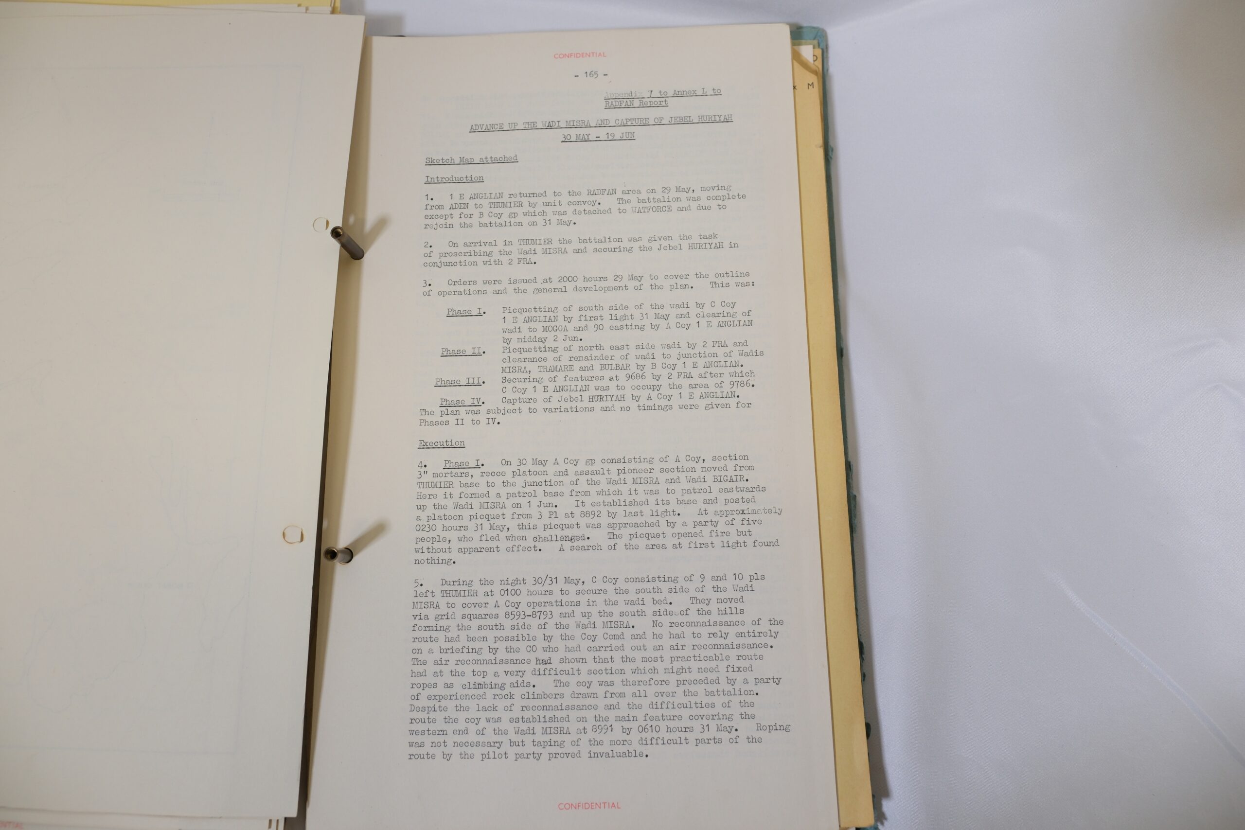 Operations in Radfan 1964 operations guide notes - Royal Anglian Regiment