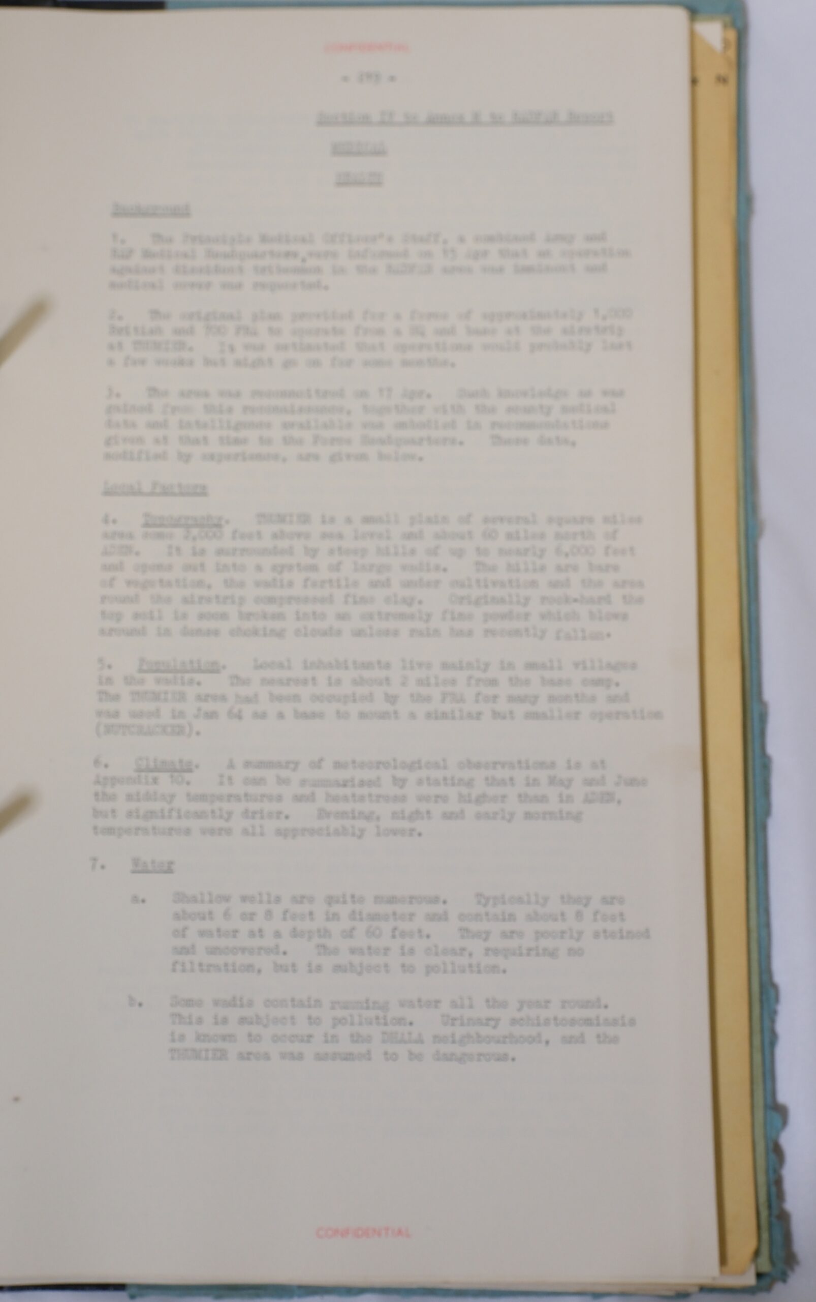 Operations in Radfan 1964 operations guide notes - Royal Anglian Regiment