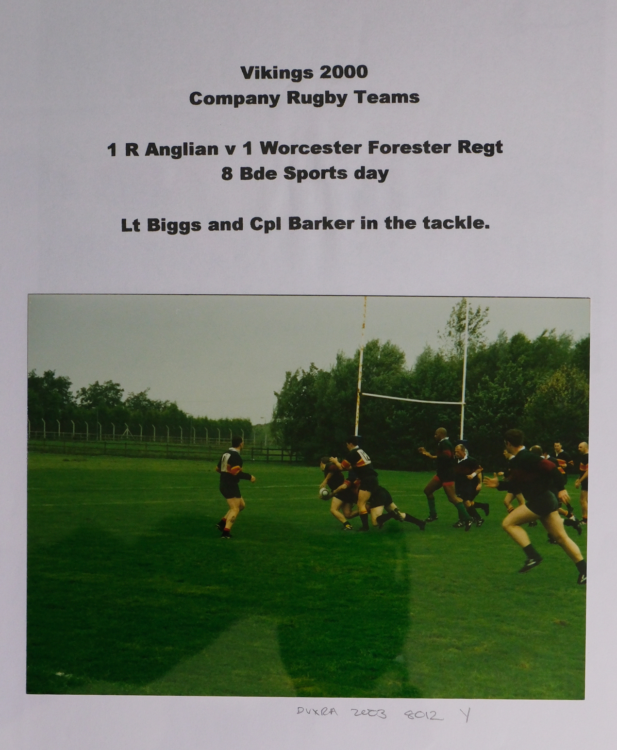 1st Battalion (Vikings) Royal Anglians Rugby Team 2000 - Royal Anglian ...
