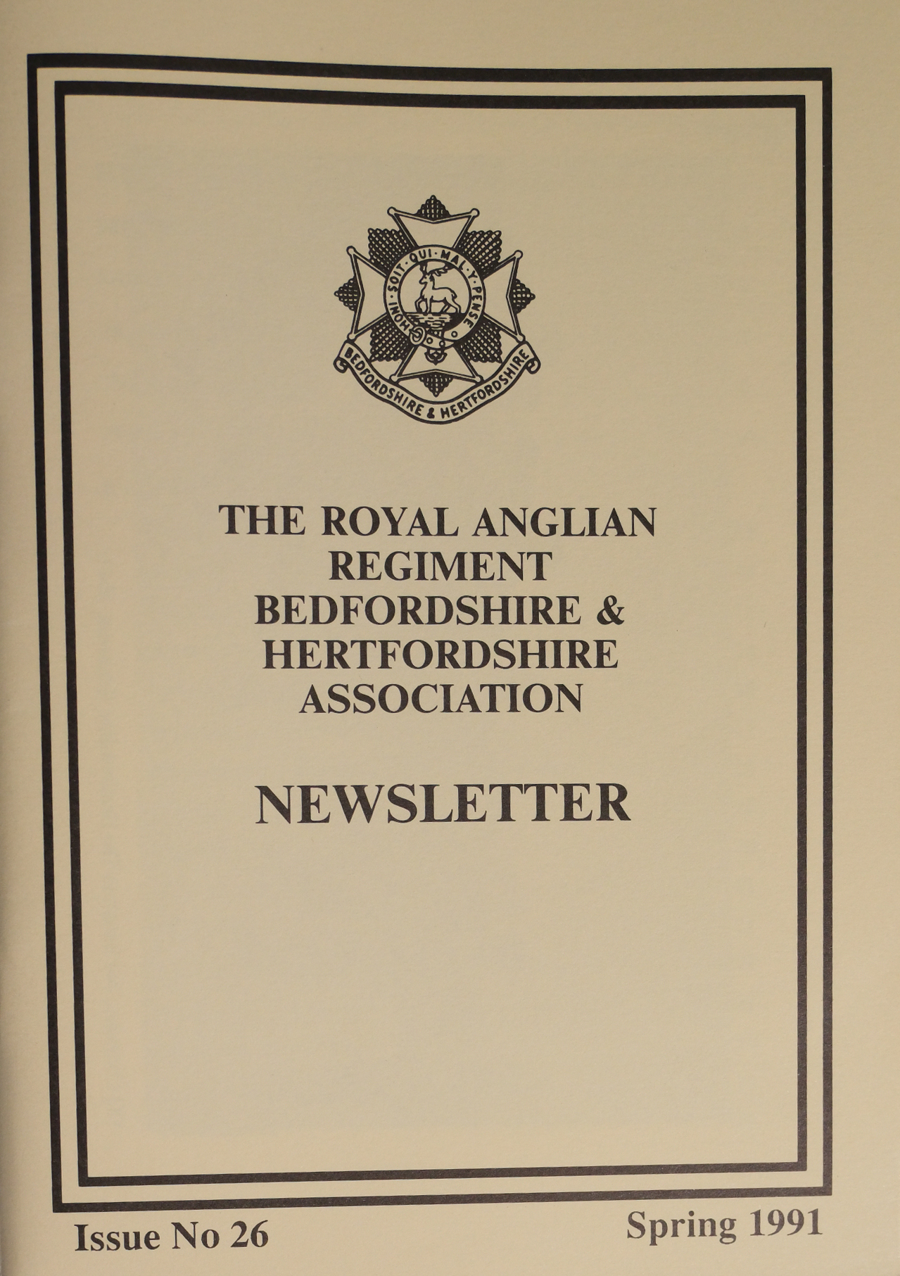 Bedfordshire and Hertfordshire Association Newsletter No.26 Spring 1991 ...