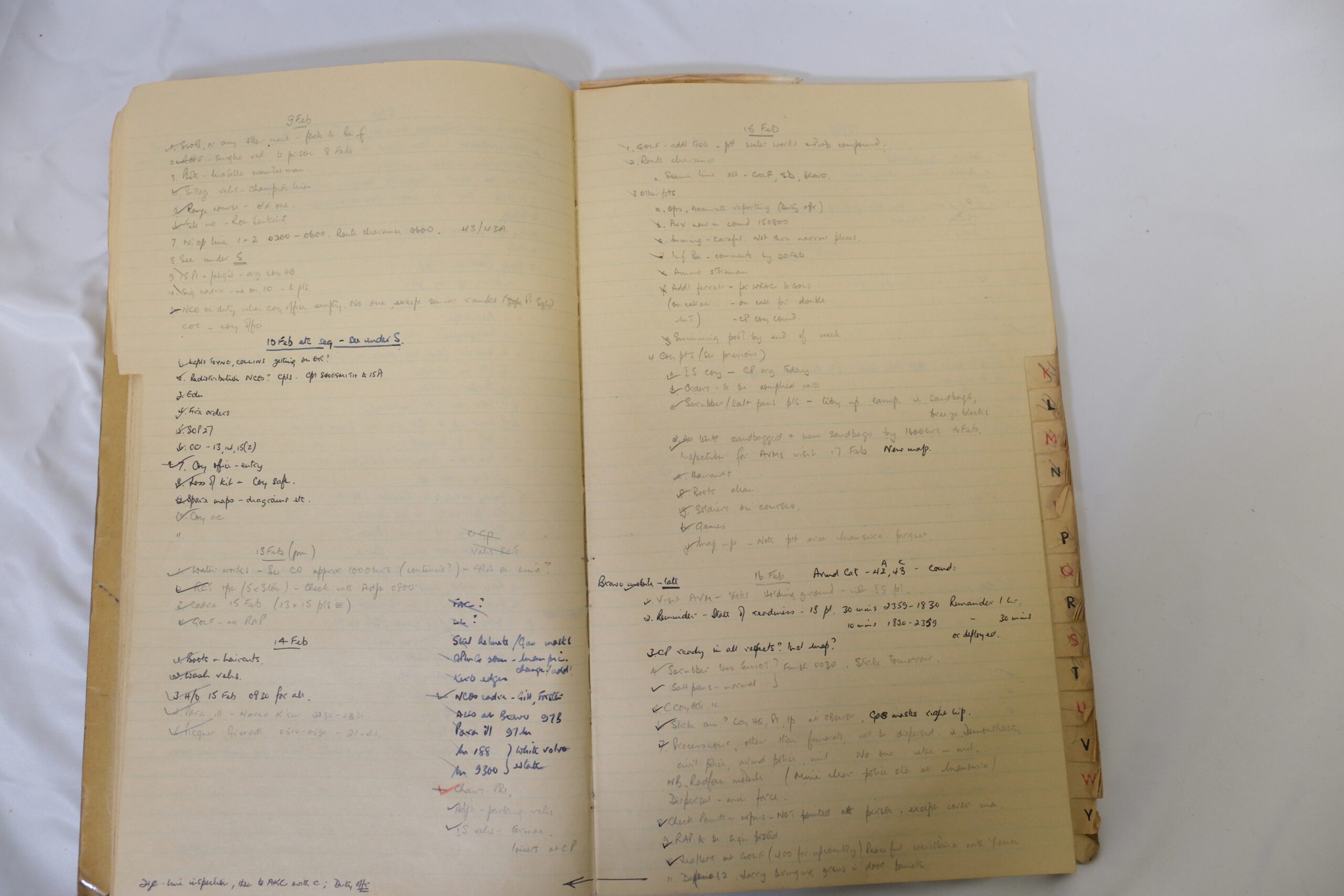 Standing Operation Book 444 1966/67 Royal Anglian Regiment O Group 12 ...