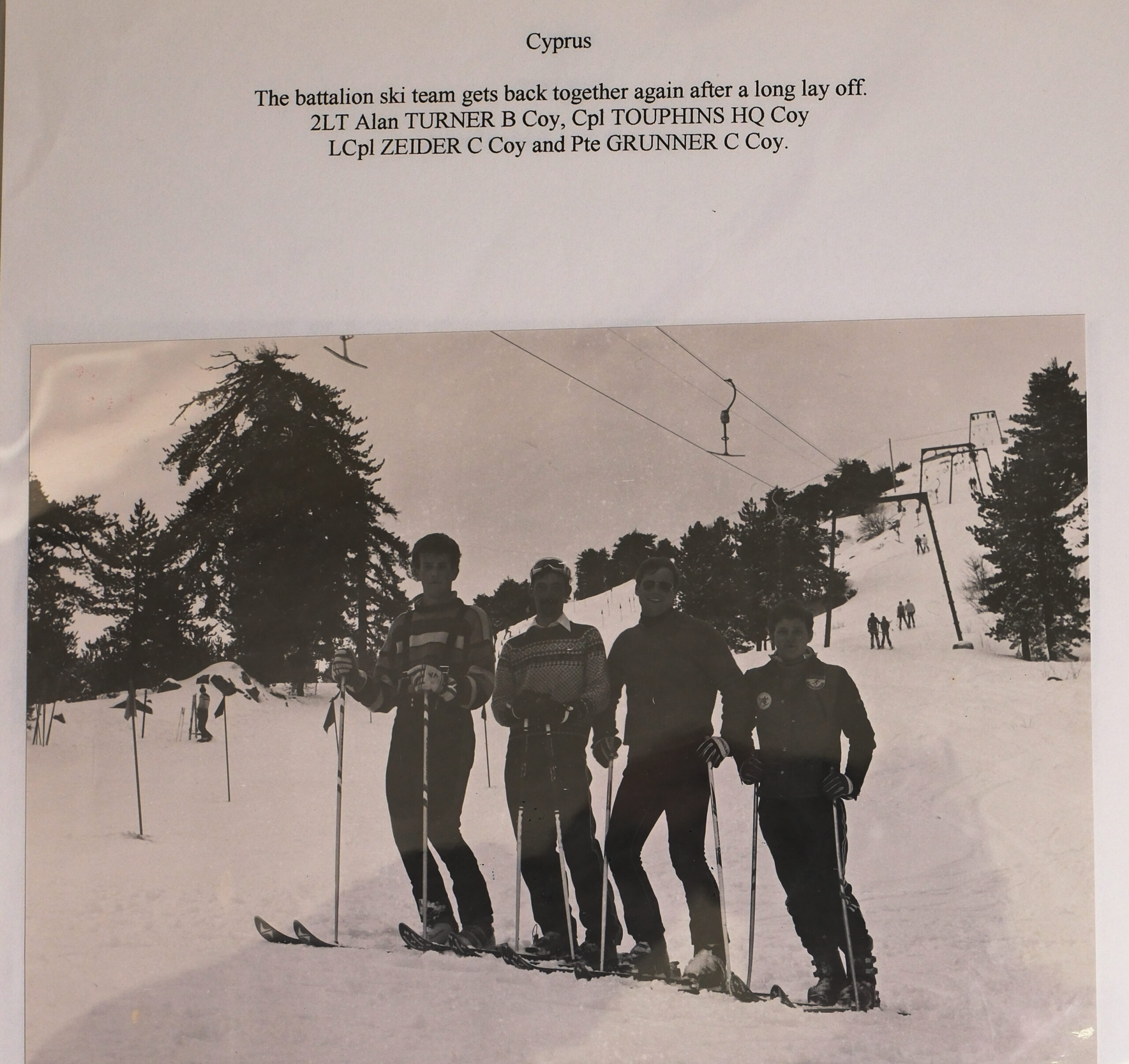 1984 Cyprus - Ski Team - Royal Anglian Regiment